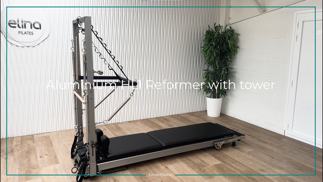 Elina Pilates Aluminium HL1 Reformer with tower - YouTube