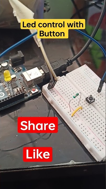 led control Arduino with button #ytshorts #viralvideo #arduinoproject #iotadailyupdate - YouTube