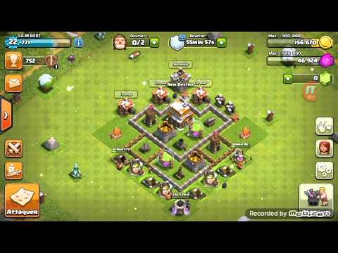 Comment faire un village hdv 4 (Hybride) - YouTube