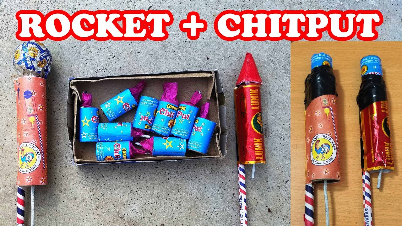 Lunik Rocket with Chitput Cracker - Experiment with Diwali Fireworks ...