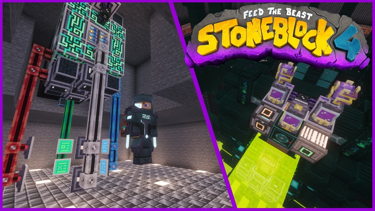 FTB Stoneblock 4 - Ep 22 - Automating The World Engine! - YouTube