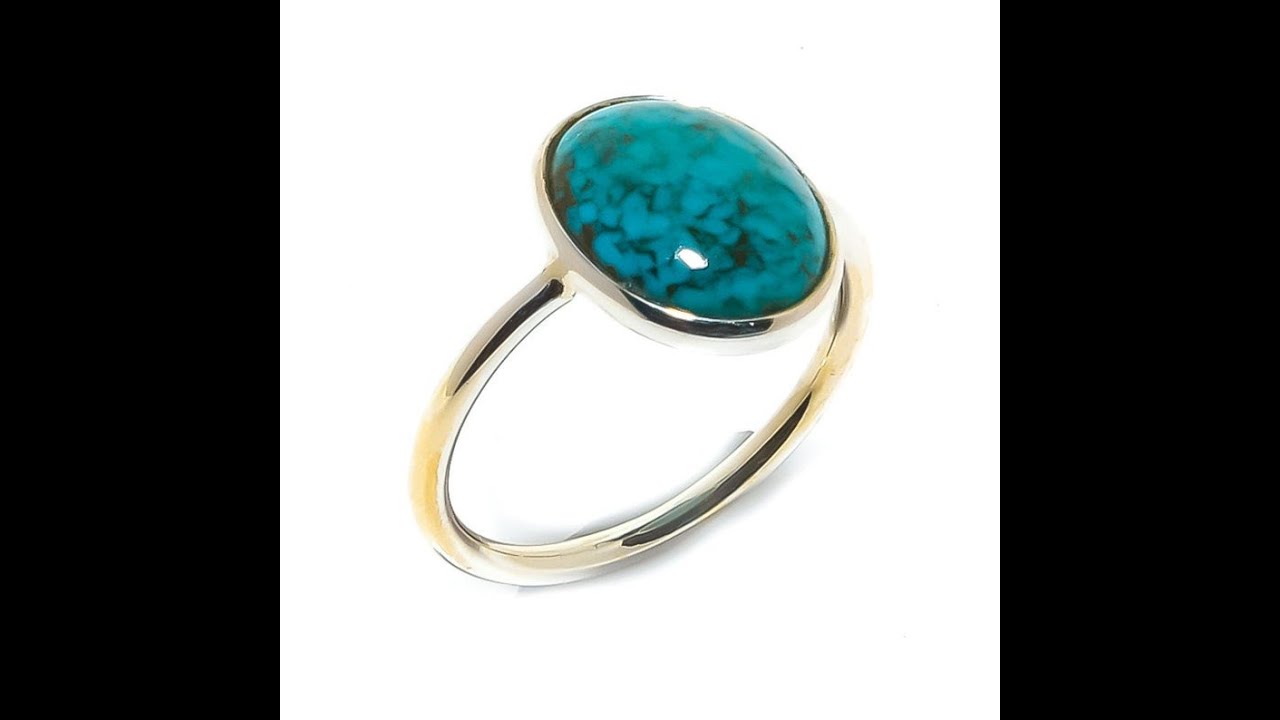 Real Firoza Studded White Gold Ring/Blue Firoza Loose Stone/Genuine ...