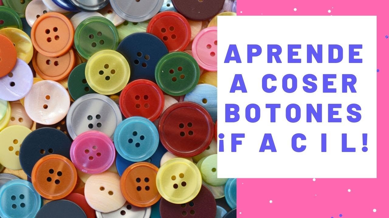 COMO COSER BOTONES CON MAQUINA DE COSER - YouTube