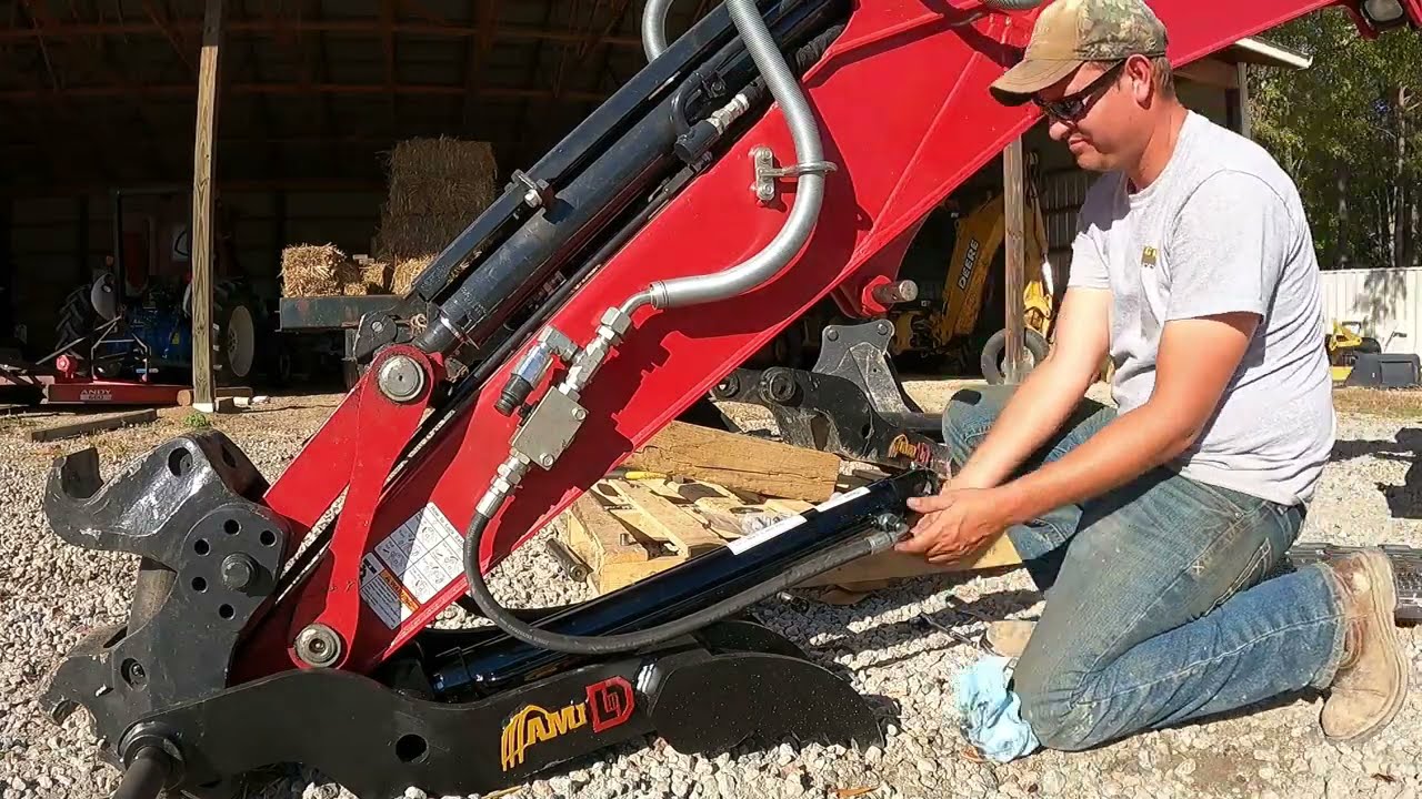 Installing My New AMI Mini Excavator Attachments - YouTube