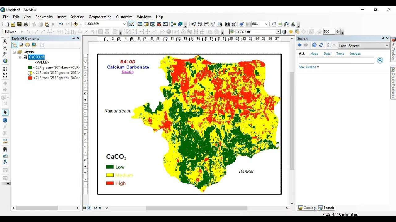 Formatting map annotations in ArcGIS: Color of Legend text same as color palette - YouTube