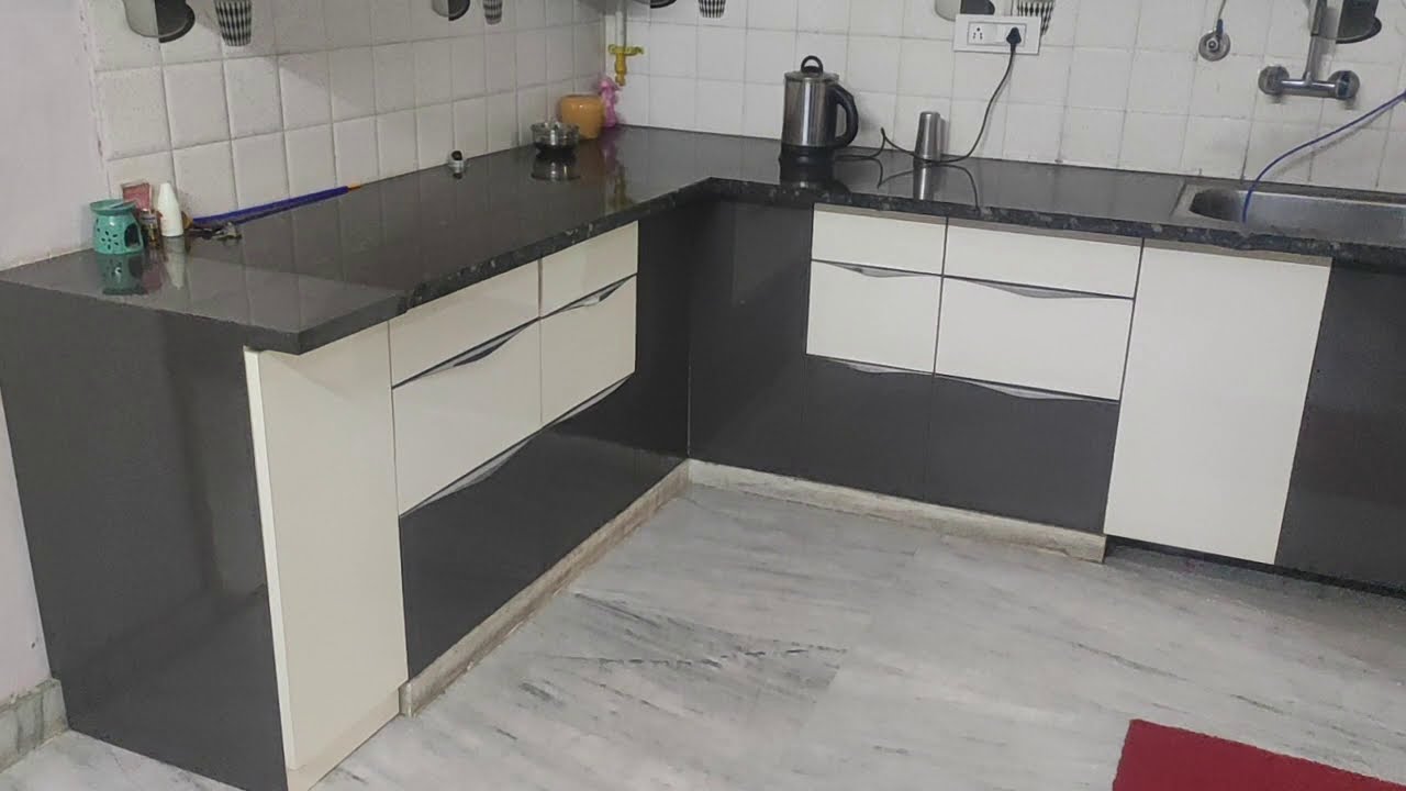 L-Shape 8' x 5' Modular kitchen design ideas | Small Modular kitchen ...