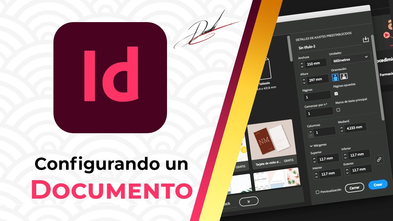 Configuración de un documento nuevo en Adobe InDesign - YouTube