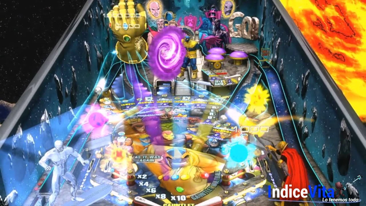 Video Tablero Infinity Gauntlet de Marvel Pinball Avengers Chronicles ...
