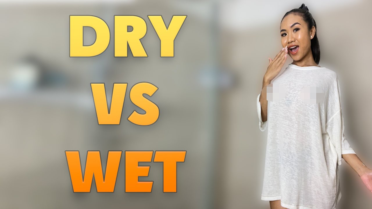 [4K] Transparent Try-on Haul | Dry vs Wet with Regina | See through ...