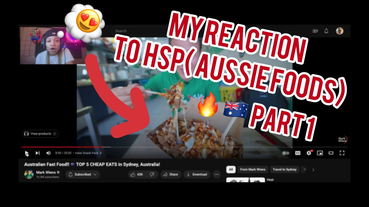 Australian food ( HSP, PIZZA, ETC ) REACTION part 1 - YouTube