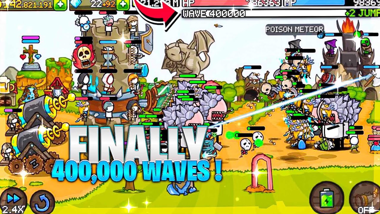 Growcastle : Finally I Reached 400,000 Waves 🌊 - YouTube