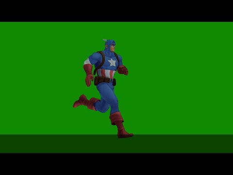 Captain America Running & Jump_ON GREEN SCREEN (NO-COPYRIGHT) - YouTube