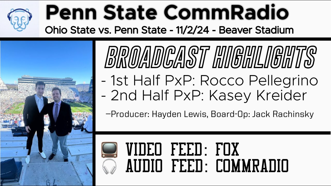 CommRadio Broadcast Highlights -- Ohio State vs. Penn State Football ...