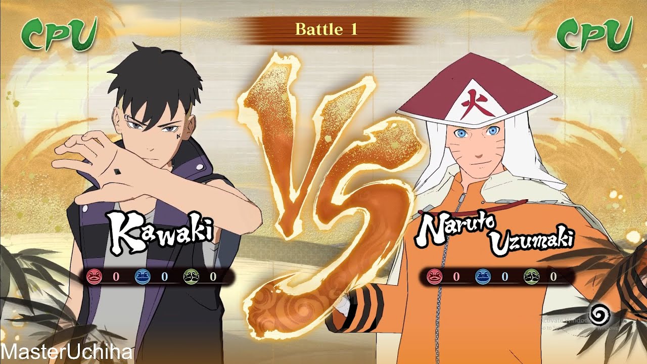 KAWAKI CPU AGAINST NARUTO HOKAGE CPU - YouTube