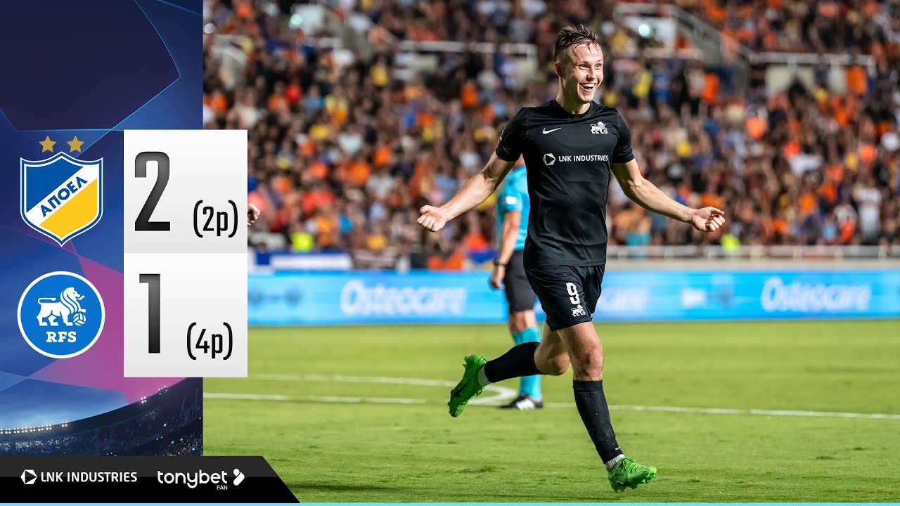 APOEL 2:1 FC RFS (2:4 p) | GOALS | VĀRTU GUVUMI | UEFA EUROPA LEAGUE ...