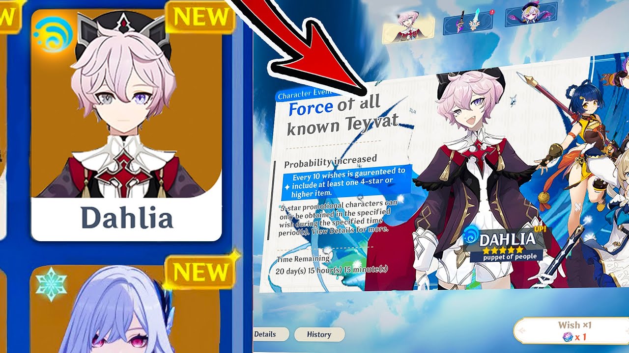 JUST IN! DAHLIA BANNER REVEALED! NEW KIT INFO ASWELL! - Genshin Impact ...
