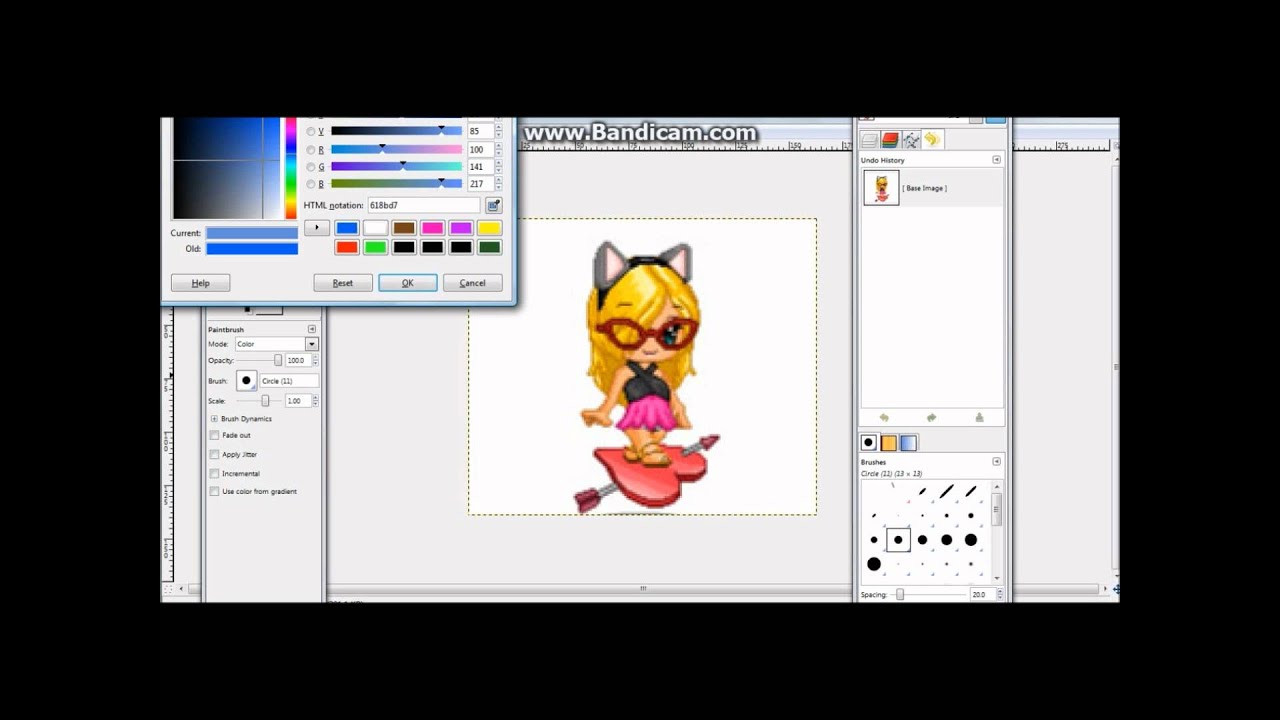 How to recolor using Gimp 2! - YouTube