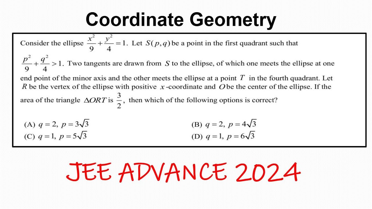 #52 || JEE ADVANCE 2024 || Coordinate Geometry - YouTube