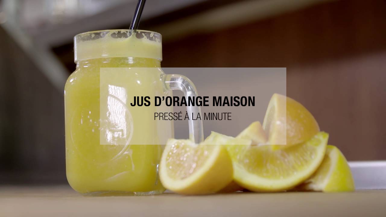 Jus d'orange maison - Pressé à la minute - YouTube