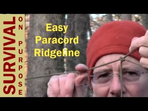 Easy Paracord Ridgeline Basic Survival Skills - YouTube