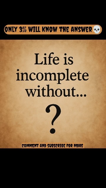 "Life Is Incomplete Without This… 💭 | What’s Your Answer?"#ytshorts # ...