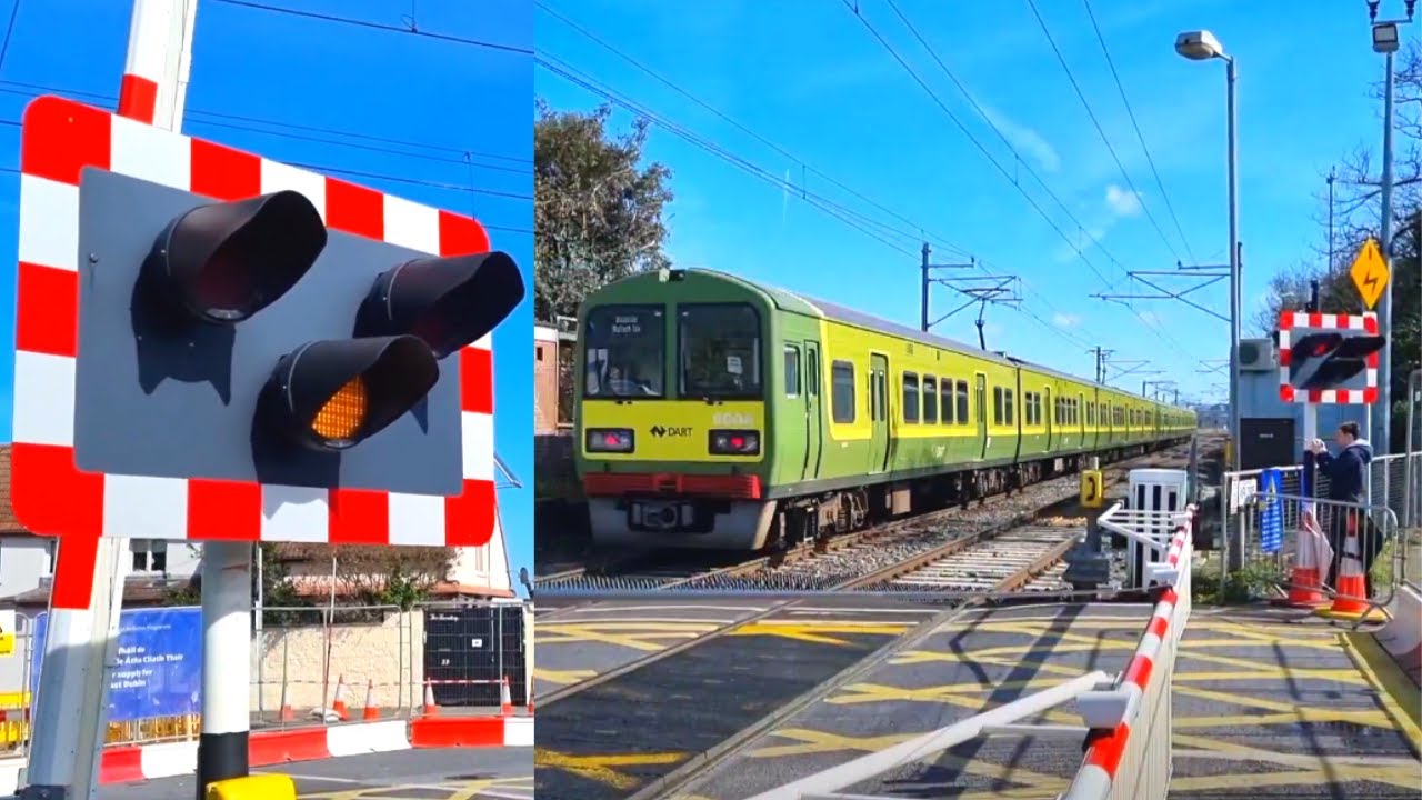Merrion Gates Level Crossing, County Dublin - YouTube