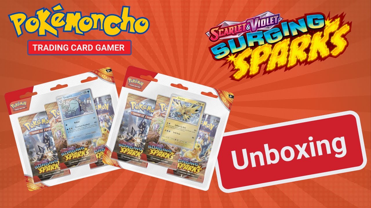 Unpacking Surging Sparks Blisters + promo cards - YouTube
