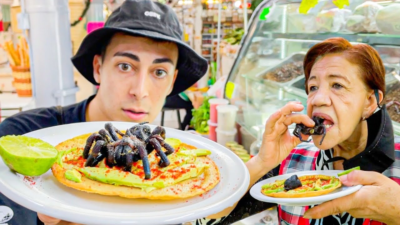 TACOS DE TARANTULA 🕷🌮 || El Mercado de BICHOS más Famoso de MEXICO ...