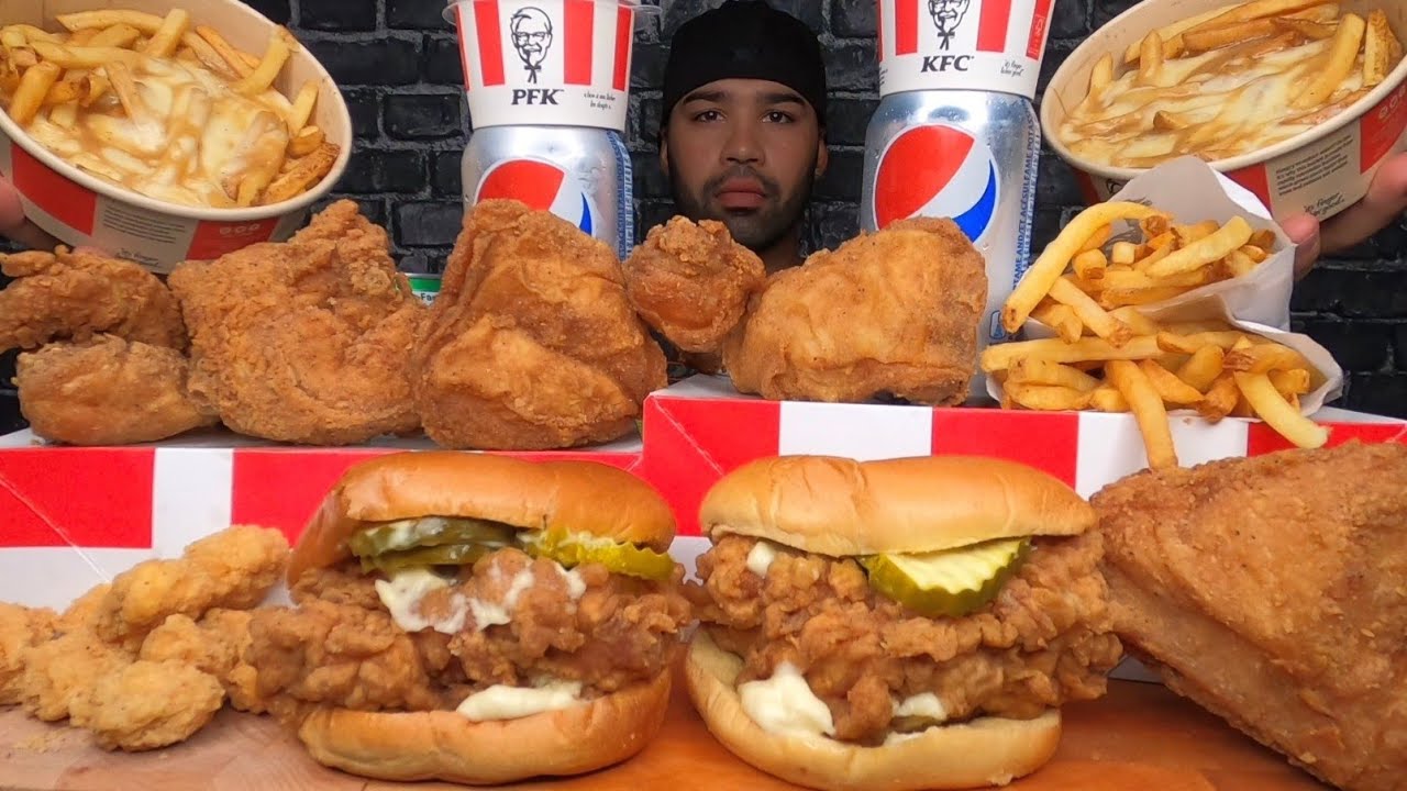 (ASMR NO TALKING) KFC MUKBANG - YouTube