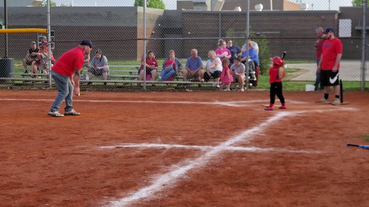 Tee ball hit - YouTube