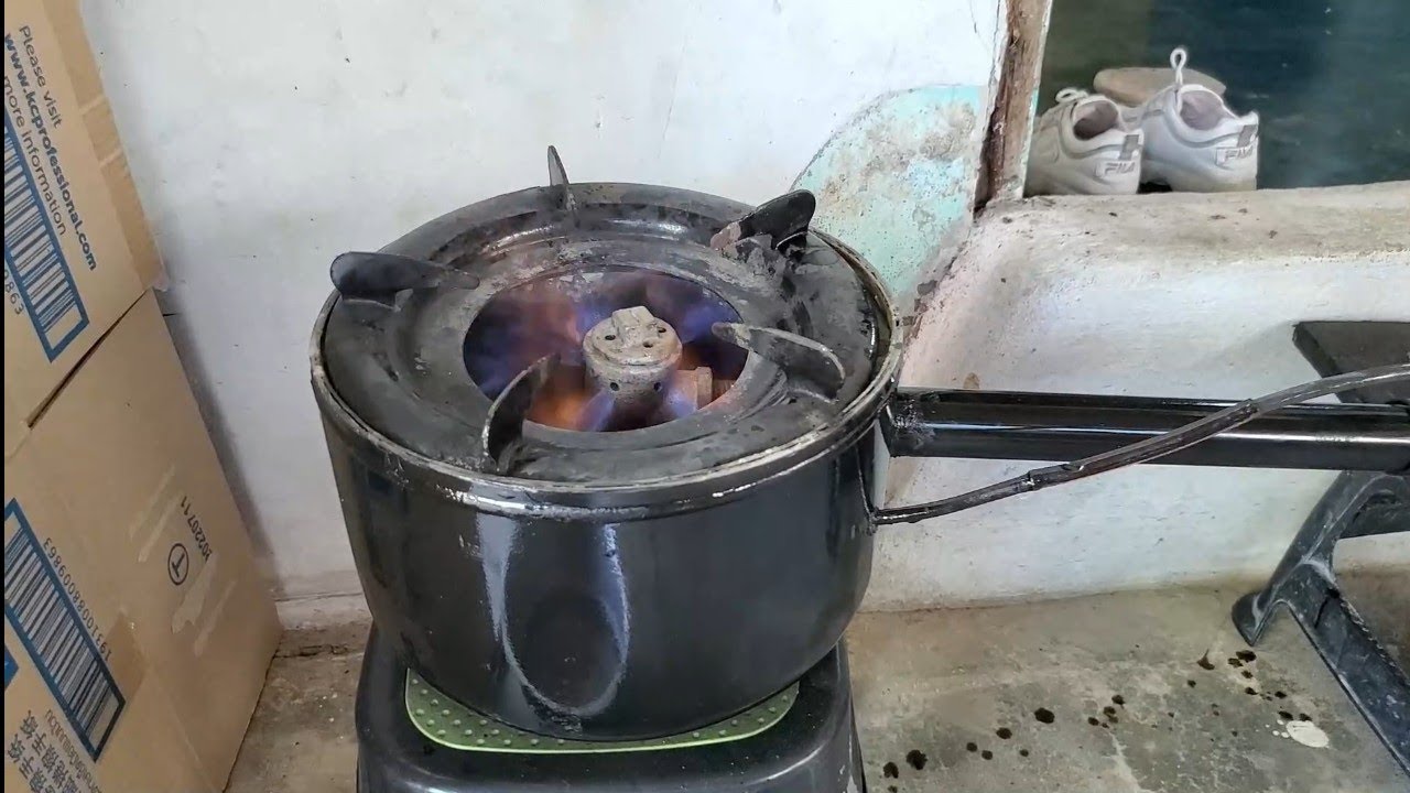 USED OIL STOVE FROM FREO TANK | KALAN DE MANTIKA GAWA SA FREON TANK ...