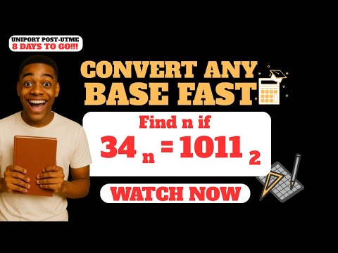 UNIPORT POST-UTME 2025 | Number Bases A→Z — Step-by-Step Past Questions ...