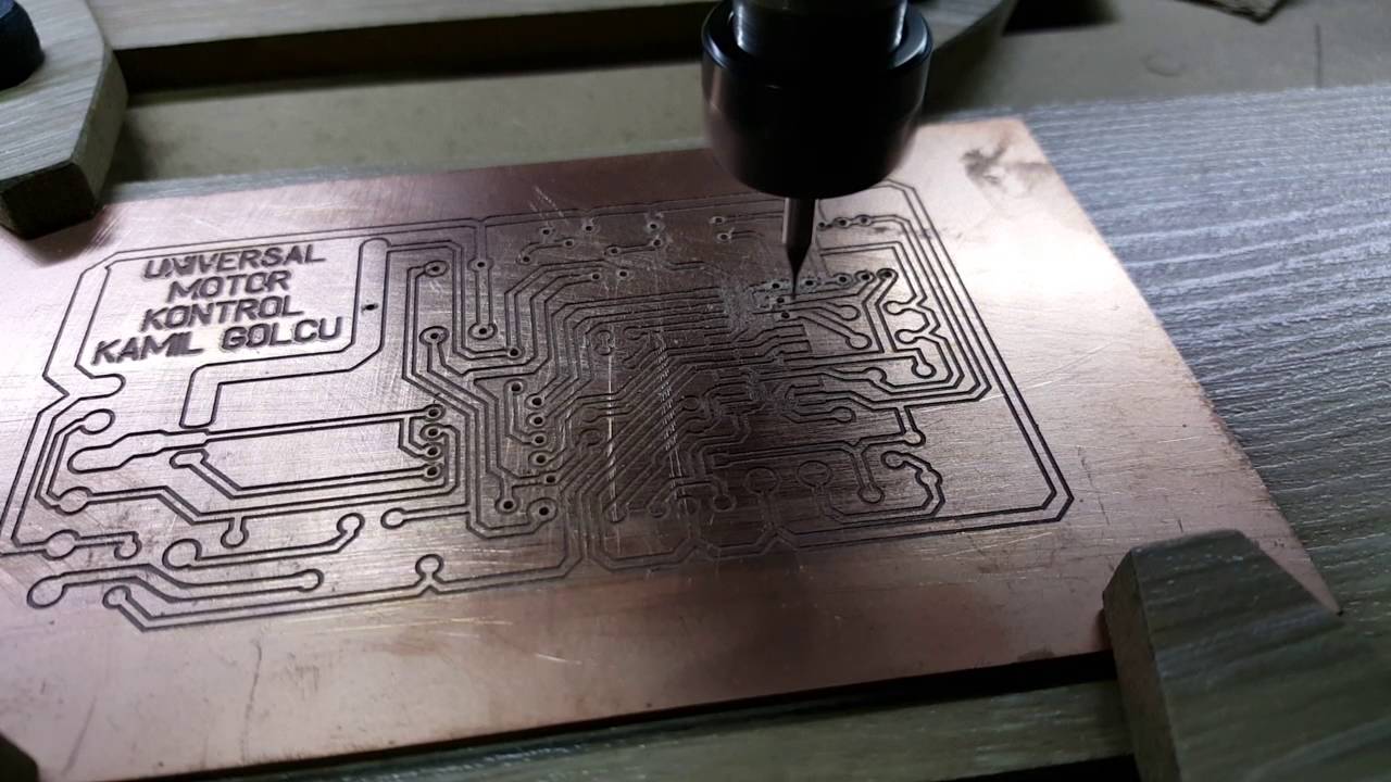 PCB Milling DIY CNC Router Homemade Software Mach3 from Artsoft - YouTube