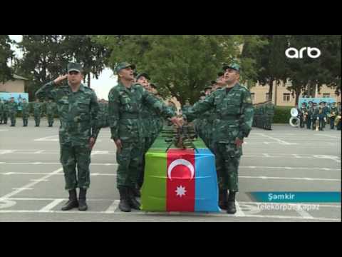 Şəmkirdə yerləşən hərbi hissəsində gənc əsgərlərin andiçmə mərasimi keçirilib