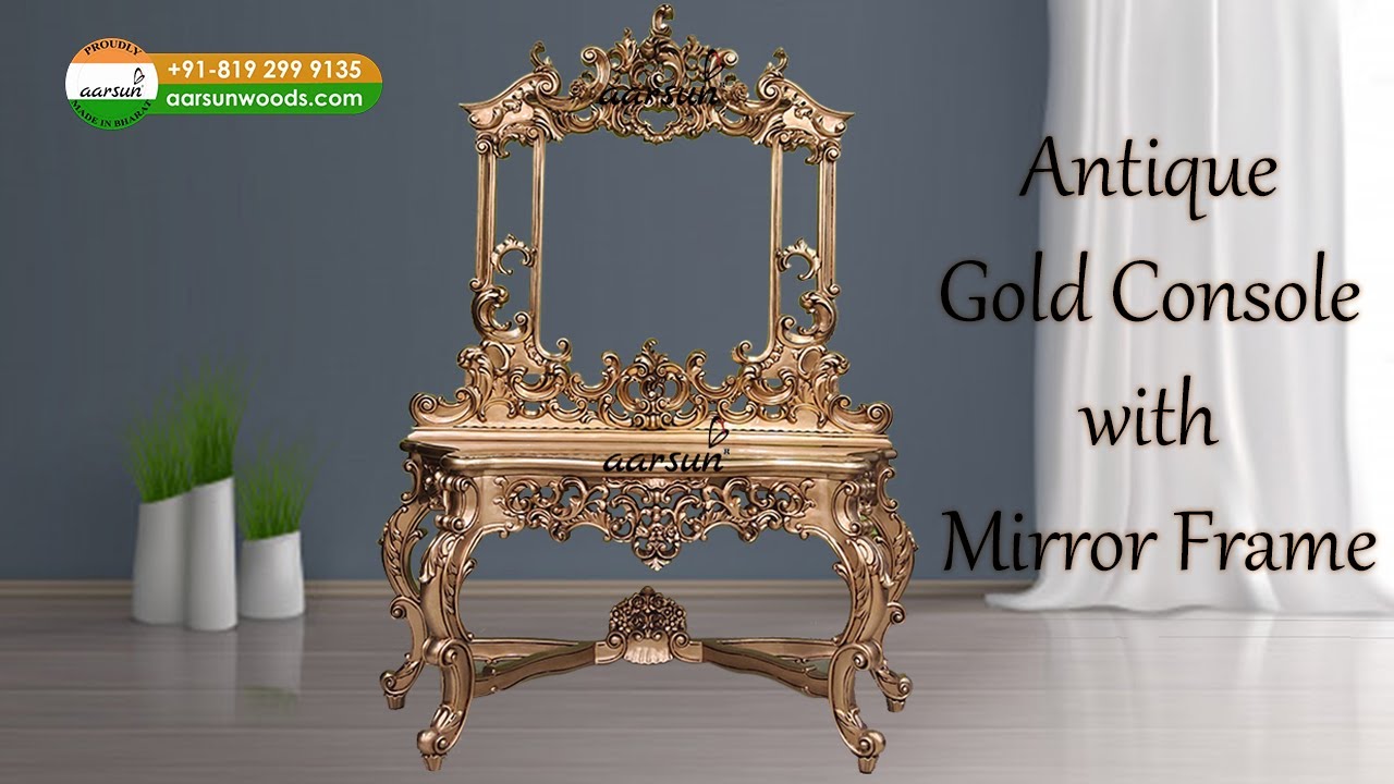 YT-558 Antique Gold Console with Mirror Frame - True Masterpiece of ...