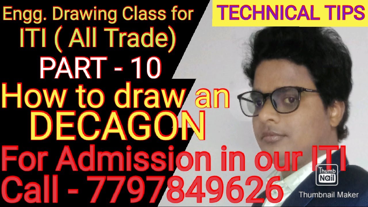 How To Draw A Decagon Step By Step