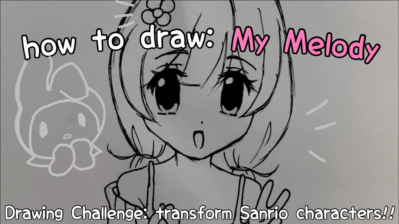 How to draw: My Melody Anime Girl | step by step | anime drawing ...