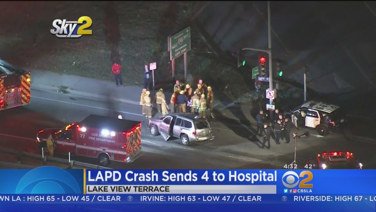 4 Hospitalized After Crash Involving LAPD SUV - YouTube