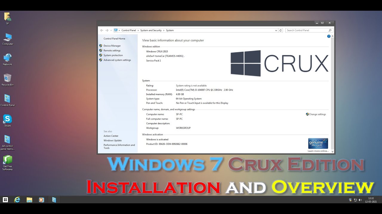Windows 7 Crux Edition Installation and Review | Lightweight and ...
