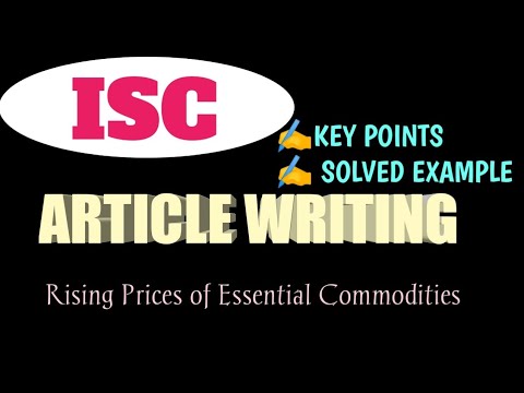 HOW to WRITE an ARTICLE| ISC | ARTICLE WRITING in ENGLISH| RISING ...