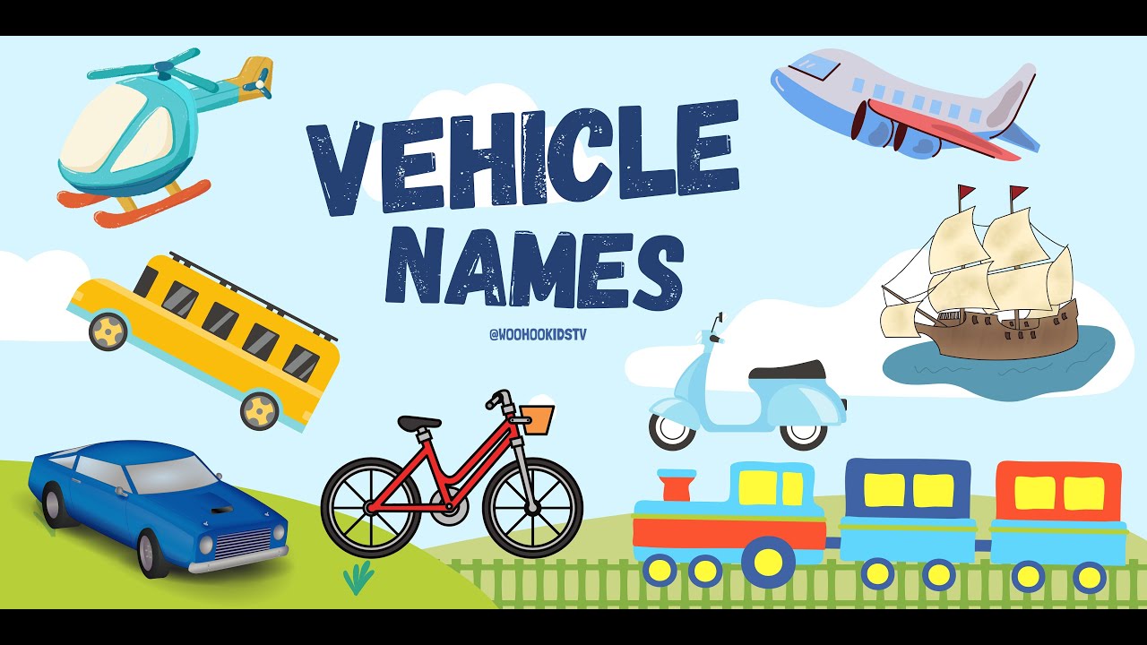 Learn Street Vehicle Names | Cars & Trucks Video for Kids | Learn ...