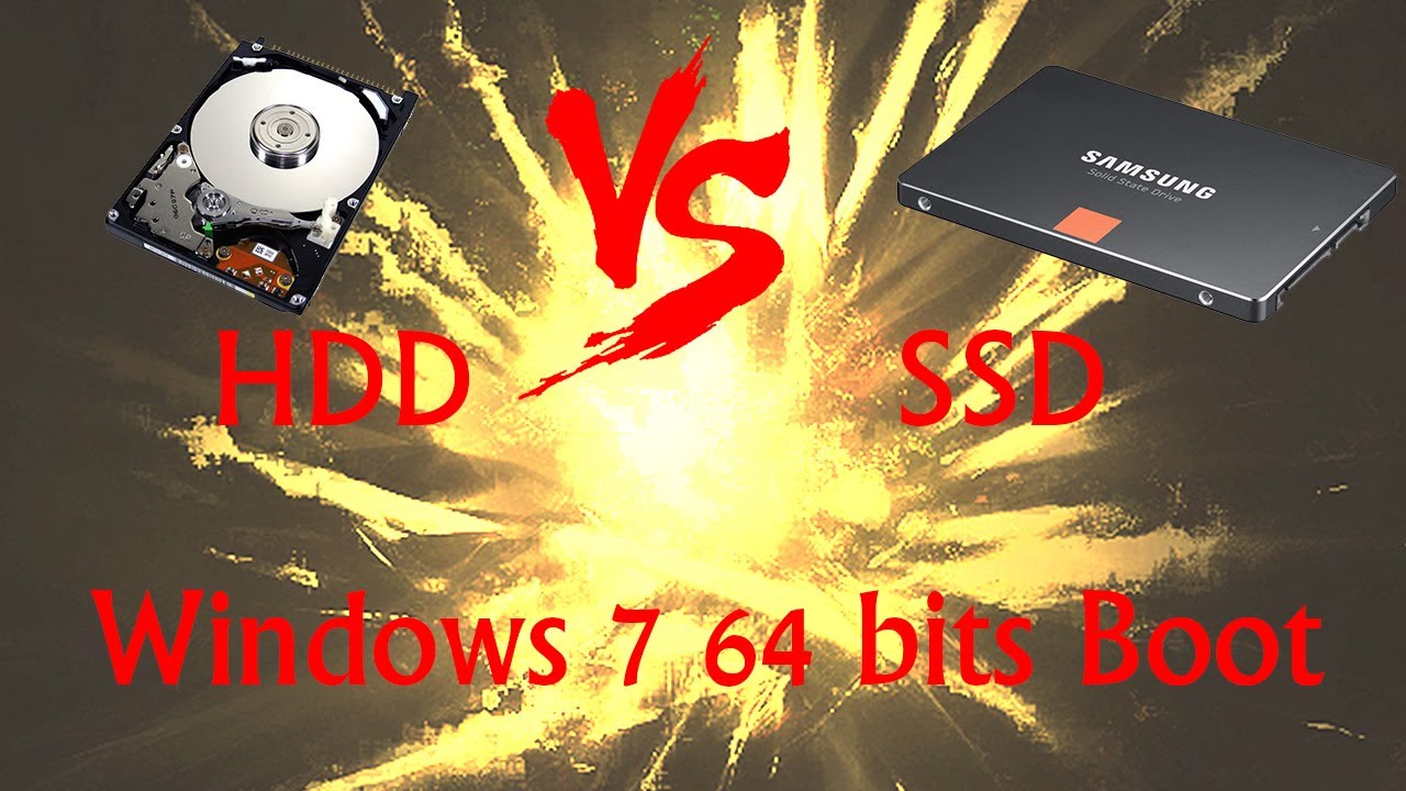 SSD vs HDD - Windows 7 boot - YouTube