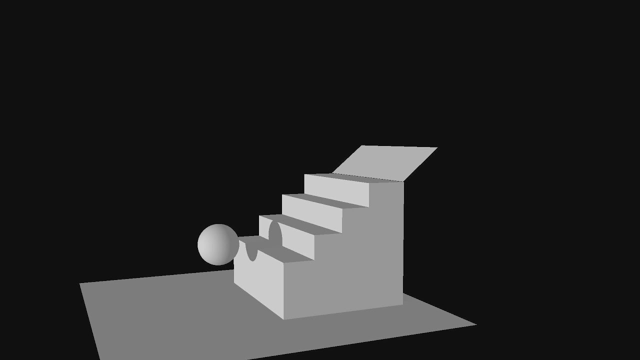 Ball animation downstairs physics test - YouTube