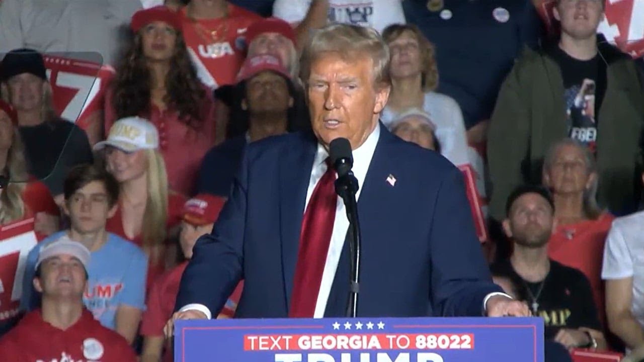 Trump holds rally at Georgia Tech - YouTube