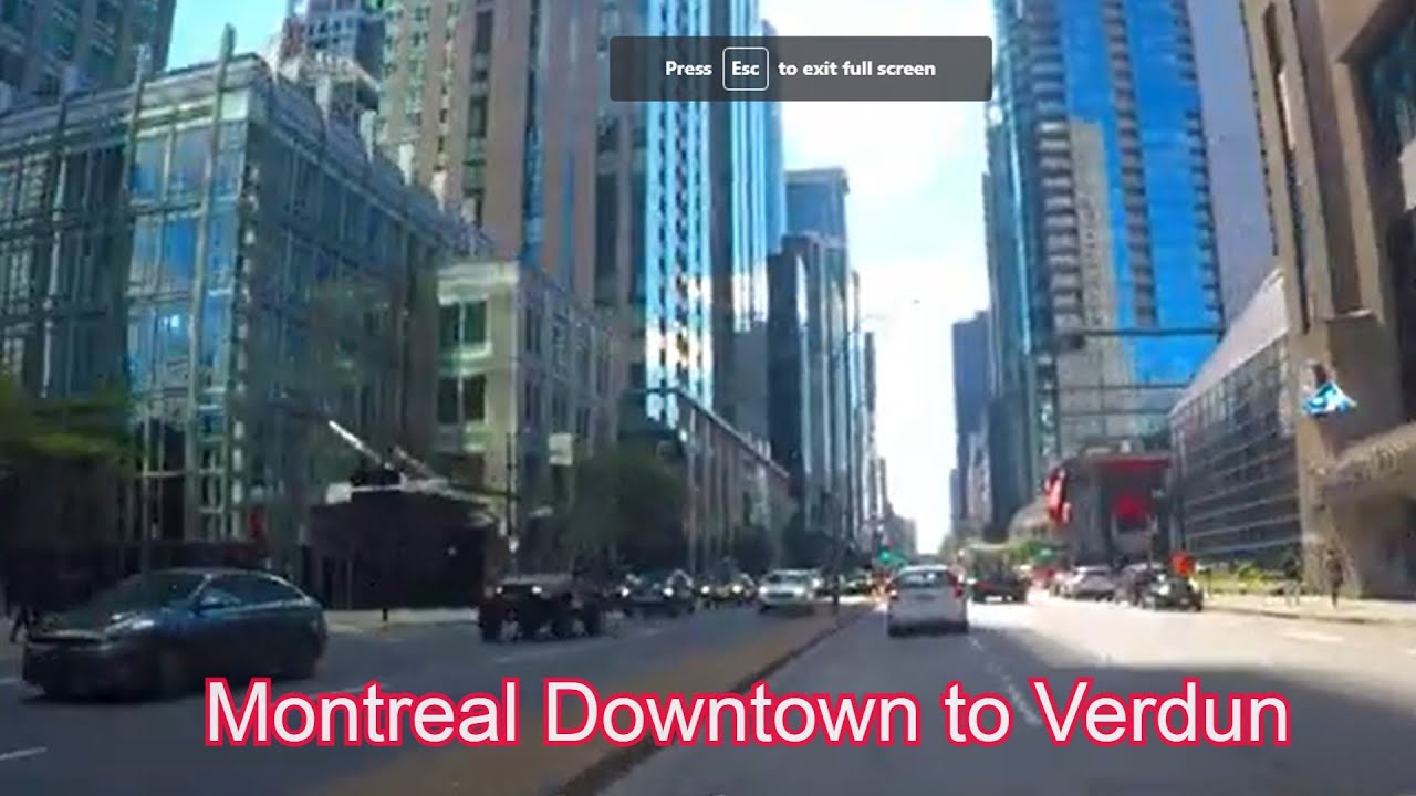 Driving Montreal downtown to Verdun Quebec - YouTube