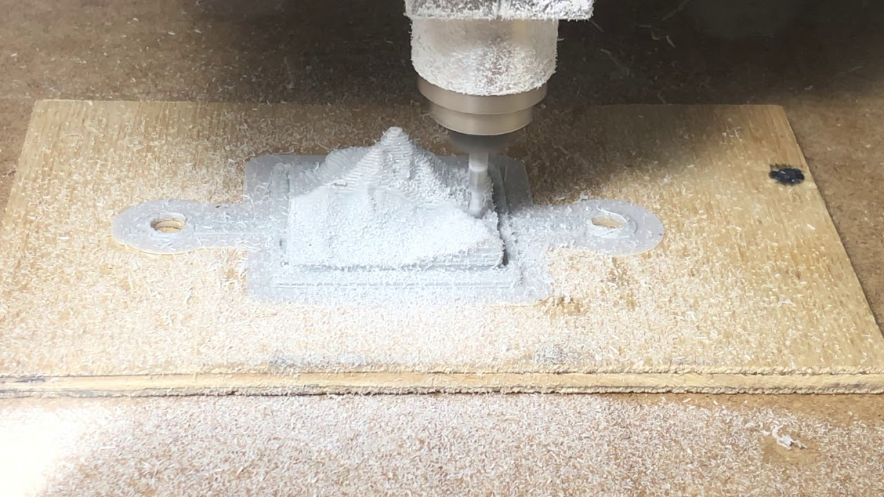 3D Printed part with post-processing on a CNC machine. - YouTube