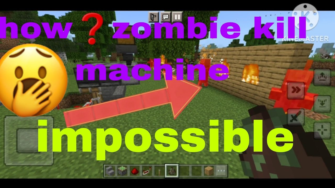 minecraft may how to make a zombie 🧟‍♂️ killing machine hack #minecraft ...