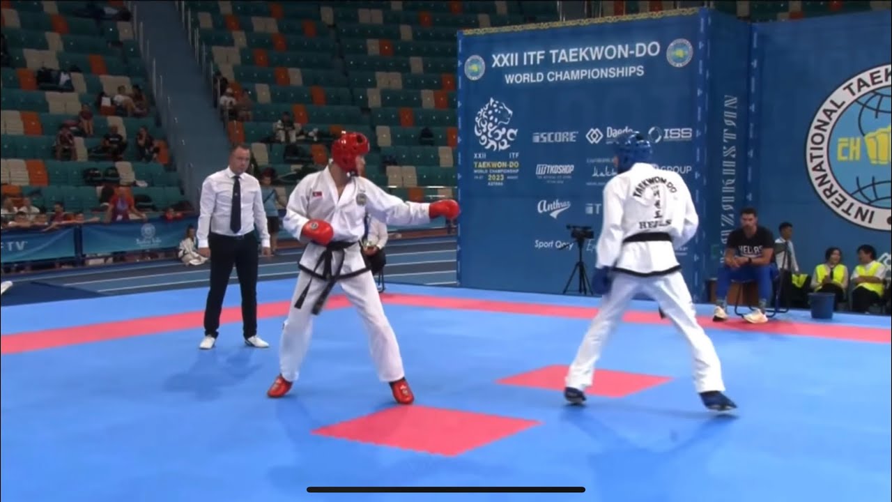 Male Sparring 85kgSemifinal(18-34y)(🔵Hellas vs DPRK🔴)Taekwon-do ITF World Championship.ASTANA ...