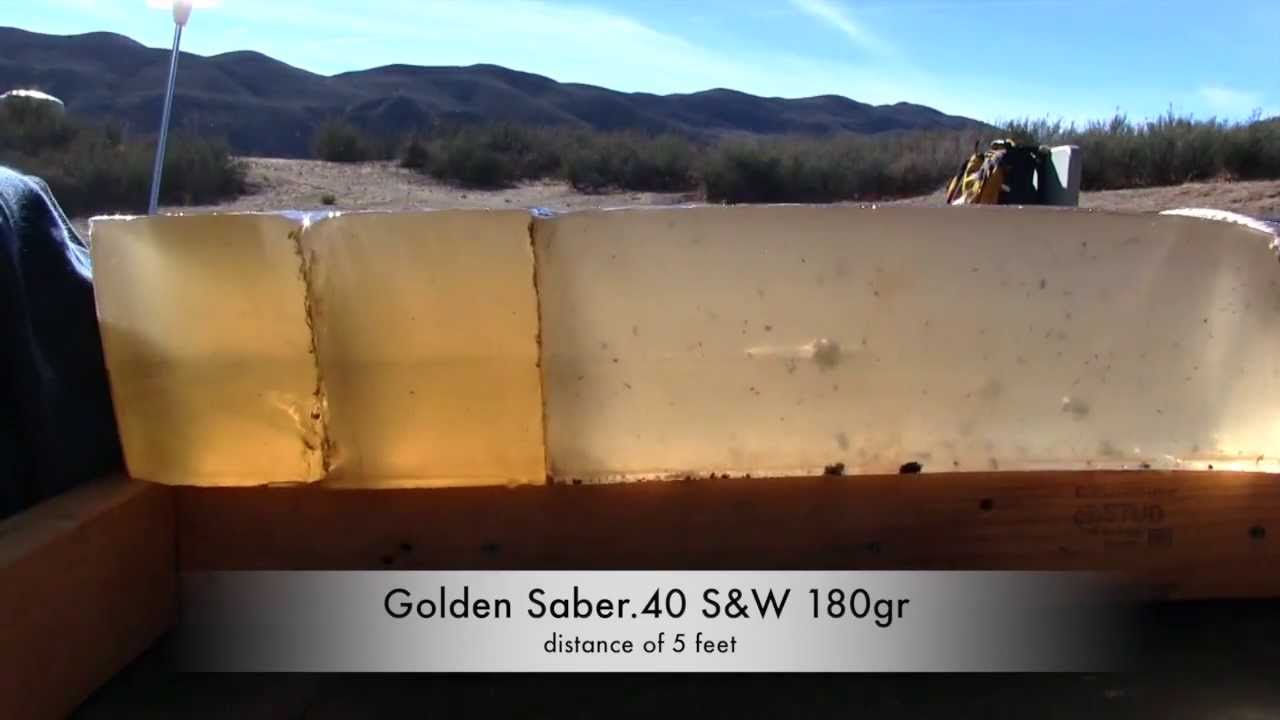 Ammo test- Golden saber 147gr 9mm & 180gr .40 - YouTube