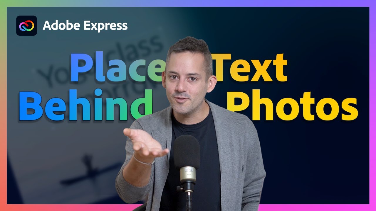 How to Use A Cutout to Integrate Text into Photo | Adobe Express - YouTube